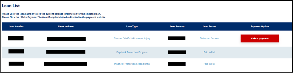 Where Can I See My SBA EIDL Balance and Set up a Payment Schedule?